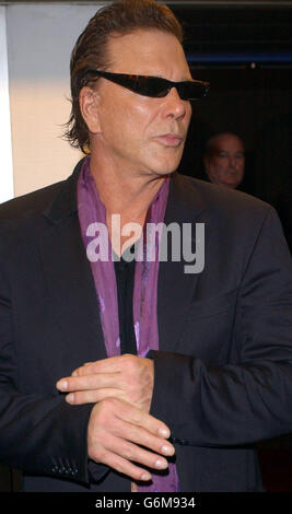 Mickey Rourke at the UK premiere of Spun in which he plays the role of ...