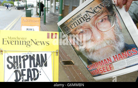 The former surgery of Dr Harold Shipman in Hyde, Manchester, on the day ...