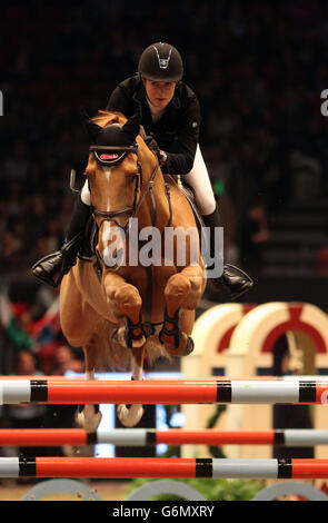 Great Britain's Laura Renwick riding Top Dollar VI after winning the ...