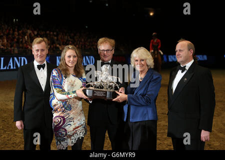 The Duchess of Cornwall (left) presents the Raymond Brooks-Ward trophy ...