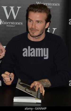David Beckham book signing - London Stock Photo - Alamy