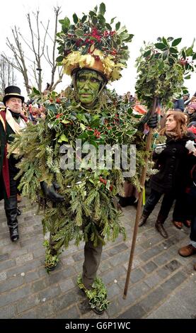 Holly Man Twelfth Night Celebrations Stock Photo - Alamy