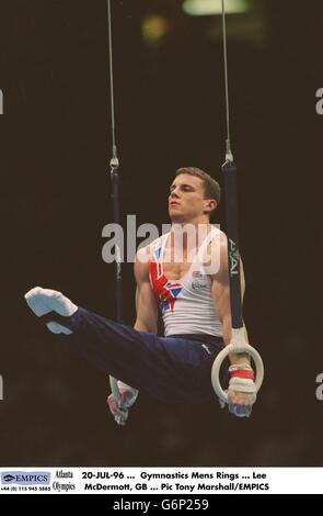 20-JUL-96, Gymnastics Mens Rings, Lee McDermott, GB Stock Photo - Alamy
