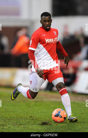 Kidderminster Harriers' Morgan Amari-Smith (left) and Kurt Willoughby ...