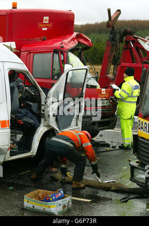 Fatal traffic accident on the A77 Stock Photo: 107438681 - Alamy