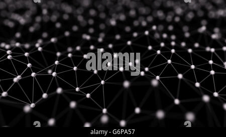 Abstract Neural Network Isolated on White Background 3d Illustration ...