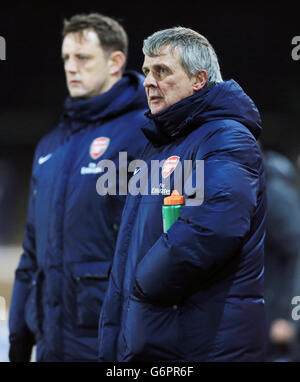 Arsenal Youth Manager Carl Laraman and coach Tony Roberts (right)after ...