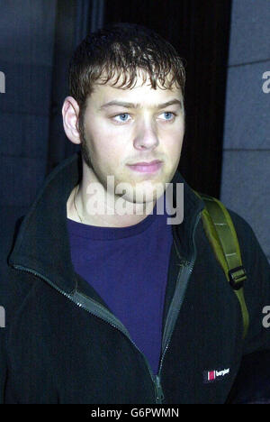 Police Constable Roy Teague leaves the Old Bailey in central London ...