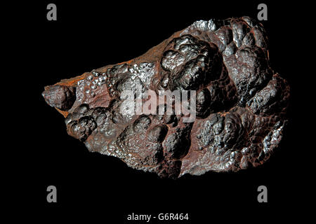 Botryoidal hematite, the main ore mineral of iron. Morocco Stock Photo ...