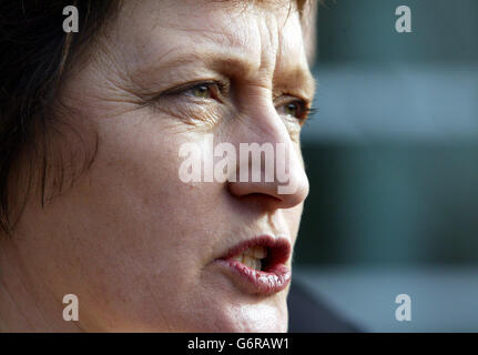 Geraldine Finucane Addresses Media Stock Photo - Alamy