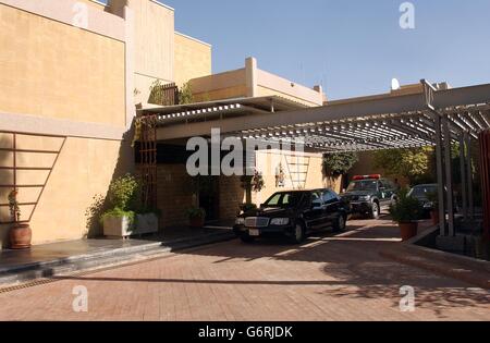 The covered car entrance of the British Ambassador's residence, at ...