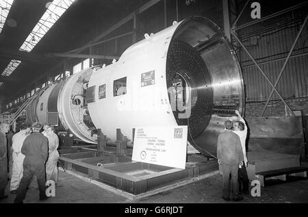 Side view of Channel Tunnel boring machine used as memorial to ...