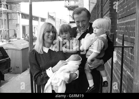 David Frost TV personality with his wife formerly Lynne Frederick widow ...
