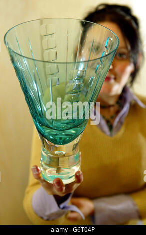 Kelly Greig of Stockwell Bazaar in Glasgow, holds a vase made by world ...