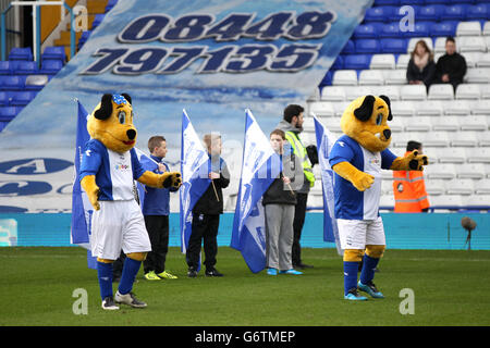 Birmingham City mascots Belle and Beau Brummie with the match day ...
