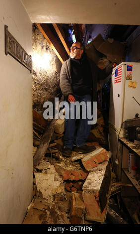 Chris Paraskeva, whose house was badly damaged when a section of the ...