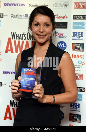 Danielle Tarento with the award for Best Off-West End Production during ...