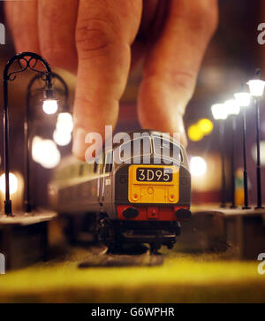 A model train at Model Rail Scotland 2014, the biggest model railway ...