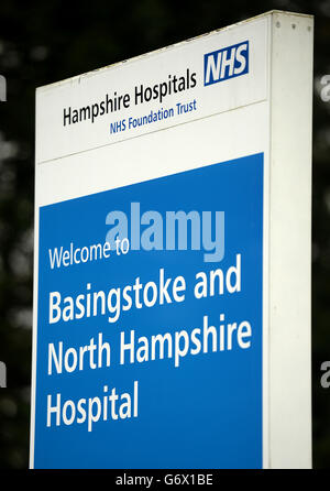 General view of signage for the Basingstoke and North Hampshire ...