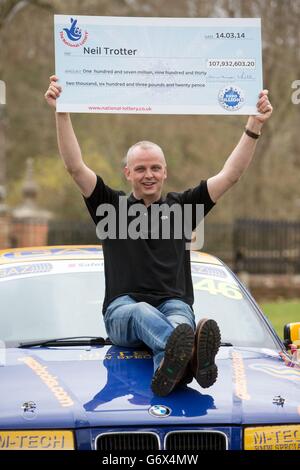 Car mechanic and racing driver Neil Trotter, with partner Nicky Ottaway ...