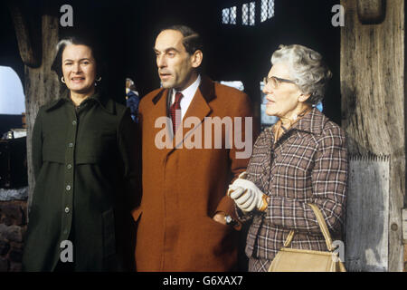 Liberal leader Jeremy Thorpe with his wife Caroline and son Rupert ...