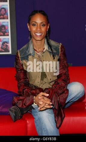 Actress and singer Jada Pinkett-Smith during her appearance on MTV TRL ...