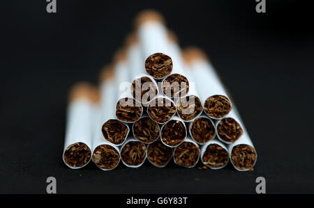 Pile of cigarettes Stock Photo - Alamy