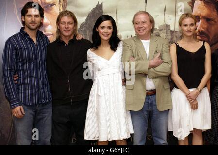 The cast of the new epic adventure film, Troy, from left to right; Eric ...