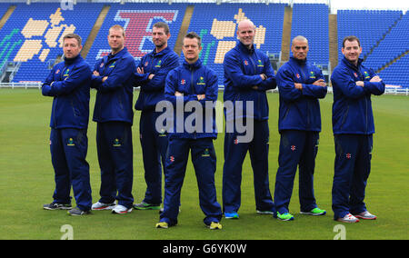 Glamorgan coaching staff (left to right) Robert Croft (Bowling Coach ...
