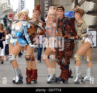 Dancers, from left to right; Lucy Fentum, Marissa Dunlop, Emma Dodd ...
