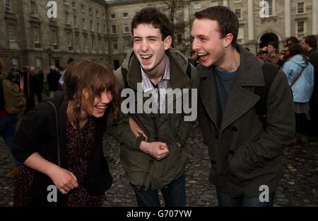 Brigid Francis-Devine, from Cork, (right) celebrates with fellow ...