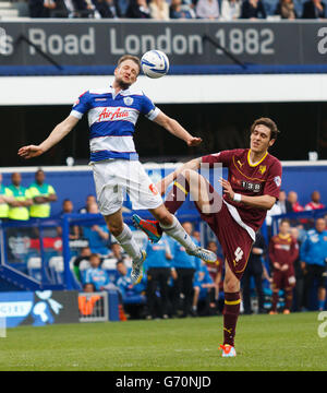 Queens Park Rangers' Gabriele Angella and Birmingham City's Clayton ...