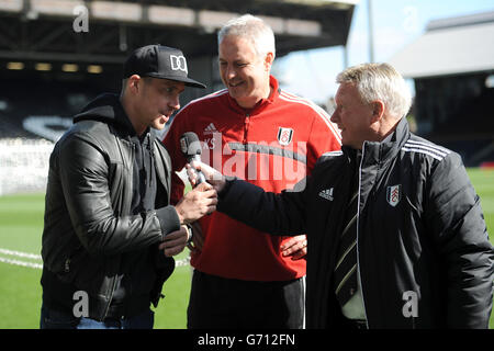 Former player’s Steve Davis (left) and Stephen Hendry ahead of the ...