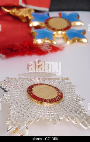 Pieces of insignia of the Dame of the Order of the British Empire (DBE ...