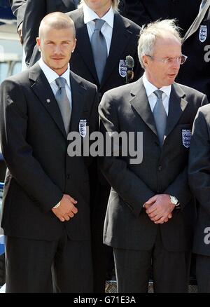 The England squad leave for Portugal Euro 2004 Stock Photo - Alamy