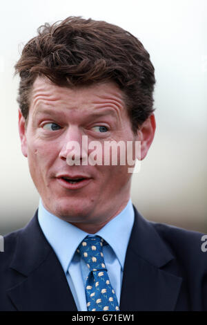 Trainer Andrew Balding at Newbury Racecourse. Picture date: Saturday ...