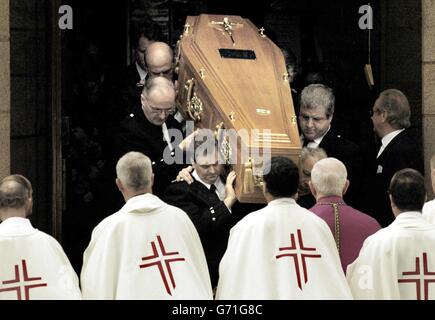 Mrs Frances Shand Kydd at the funeral of lady Fermoy at St Margaret's ...