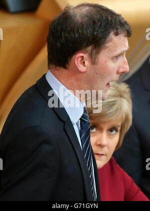 Scotland's Public Health Minister Michael Matheson during Question Time ...