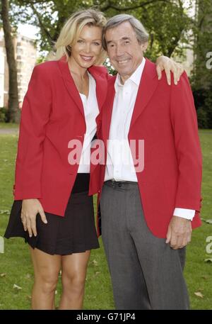Model Nell McAndrew and 1966 World Cup England goalkeeper Gordon Banks ...