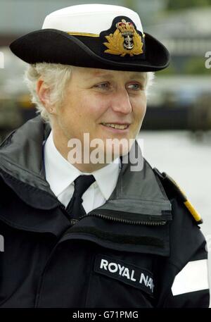 Commodore Carolyn Stait, who is the first woman to hold a senior ...