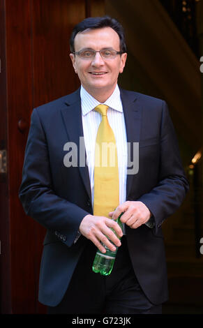Pascal Soriot, Chief Executive Officer, AstraZeneca PLC, leaves after ...
