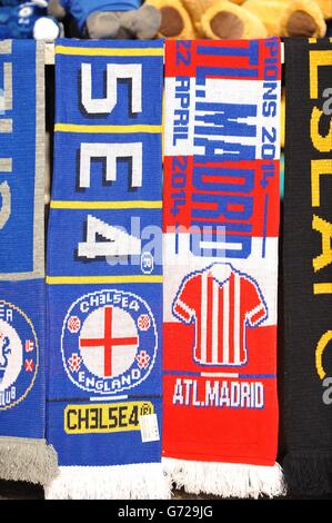 A general view of Chelsea scarves for sale before the Emirates FA Cup ...