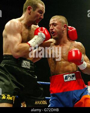 Scotland's Scott Harrison (R) in action against Nadel Hussein during ...