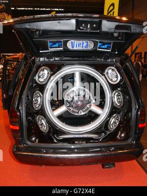Speakers in the boot of a car during the sixth annual Max Power Live at ...