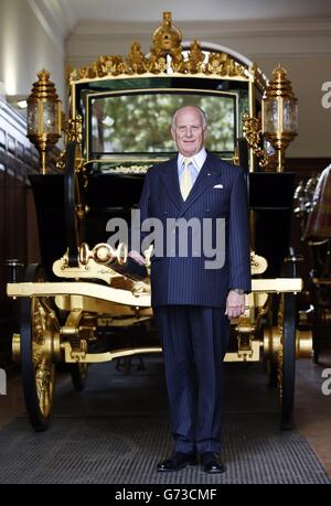 Coach builder Jim Frecklington with the new state coach Britannia, to ...