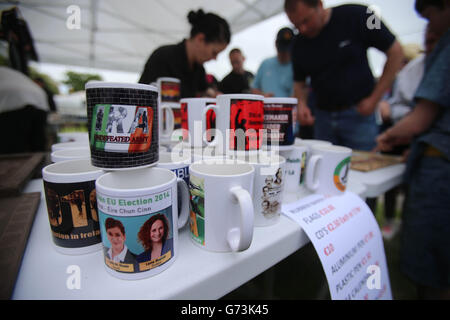 IRA merchandise for sale during the annual Sinn Fein Wolfe Tone ...