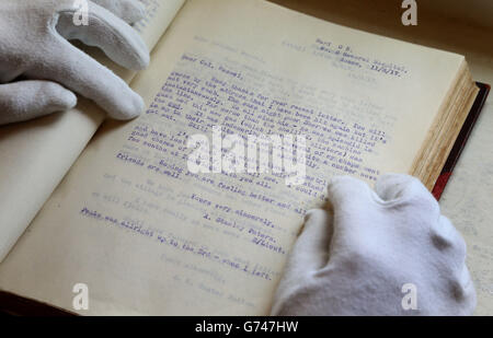 WW1 letters from front go on show Stock Photo - Alamy