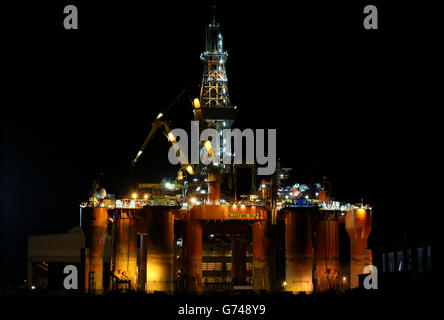 The 360ft Blackford Dolphin oil rig, which is currently in Harland ...