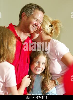 Transatlantic rower Mark Stubbs is reunited with his wife Paula and ...