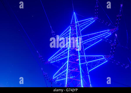 Substation Vienna Southeast Austrian Power Grid , spotlighted Pylon ...